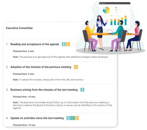 Free Executive Committee Agenda Template | Beenote